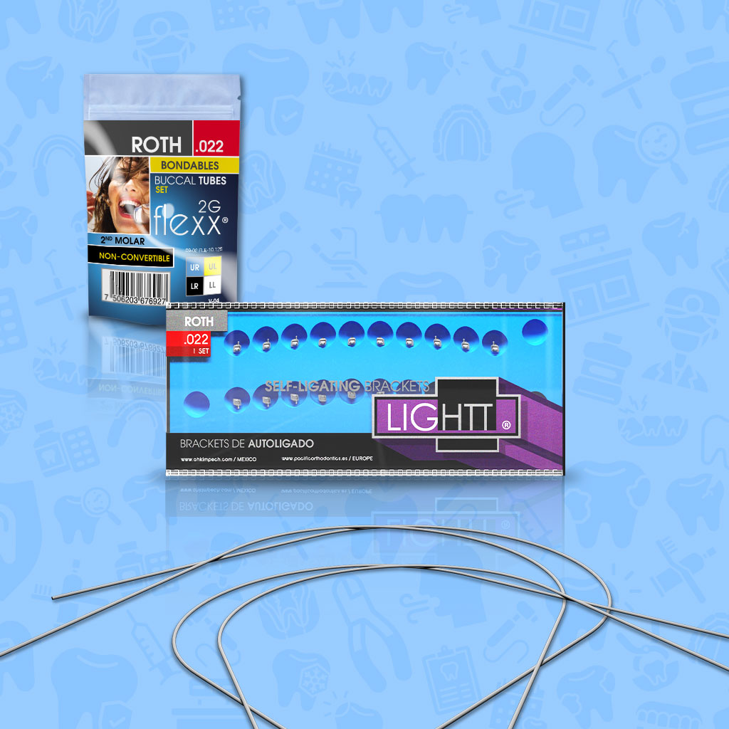 Super Promo 1 Set Bracket Autoligado Roth Lightt®, 8 Tubos y 10 Arcos ...