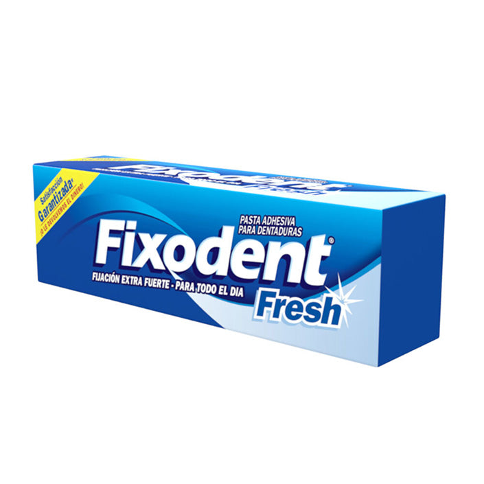 Fixodent Fresh Fijación Extra Fuerte Pasta Adhesiva Para Dentadura 40m ...